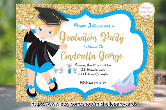 Princess Graduation Princess Cinderella Graduation Party | Etsy