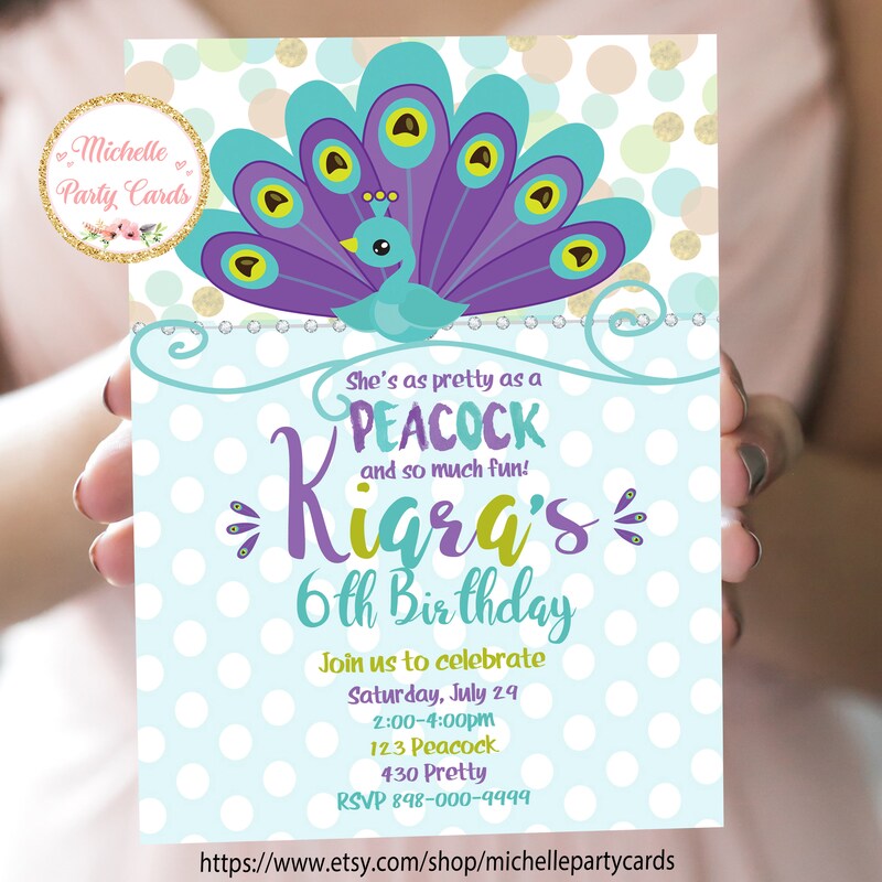 Peacock Invitations - Etsy