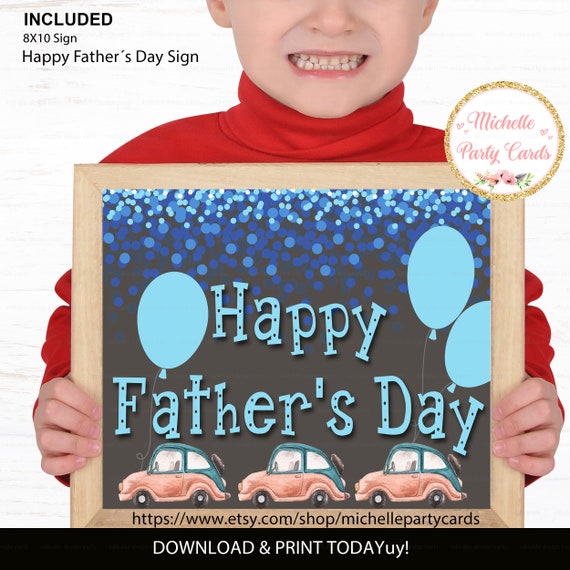 INSTANT DOWNLOAD Happy Father's Day Sign Digital | Etsy