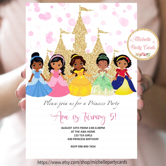 Black Princess Birthday Party Invitation Templates Black Bow Birthday