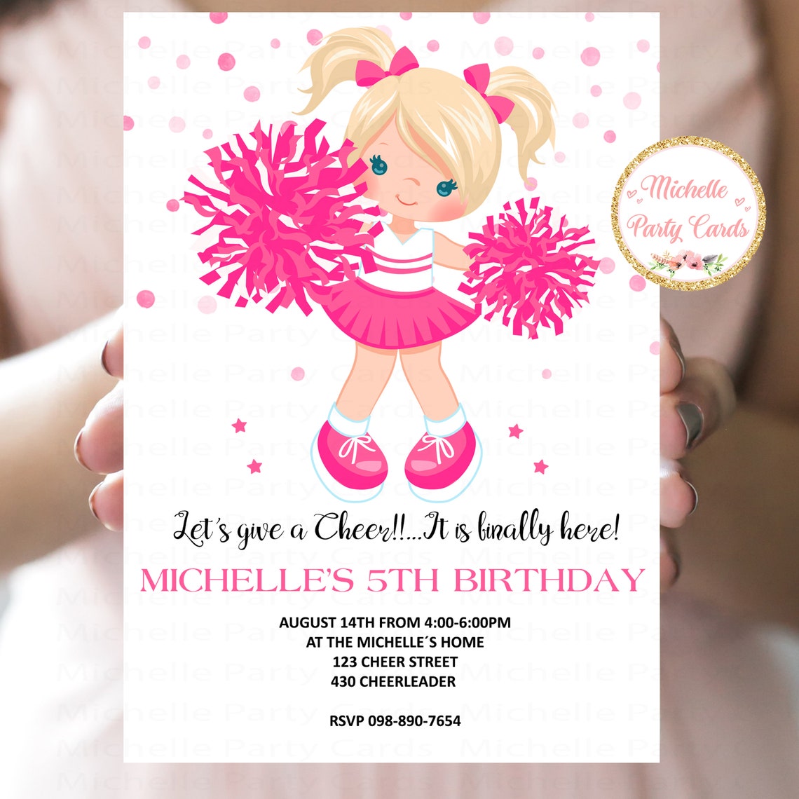 Cheerleader Invitation Cheer Invitation Cheerleading Party - Etsy