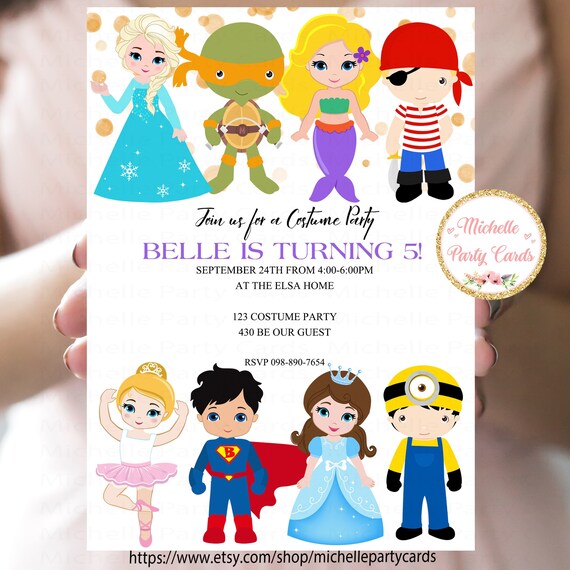 Costume Party Invitation Costume Birthday Costume - Etsy