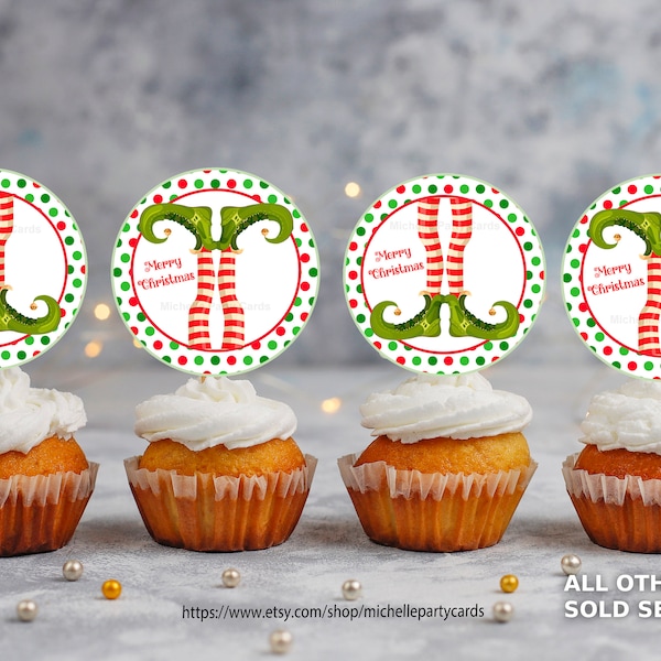 Elf Cupcake Toppers - Etsy