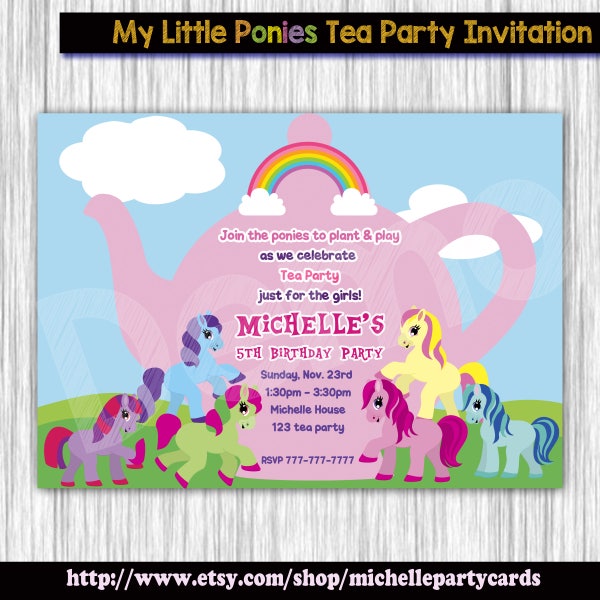 My Little Pony Birthday Card Printable - Etsy