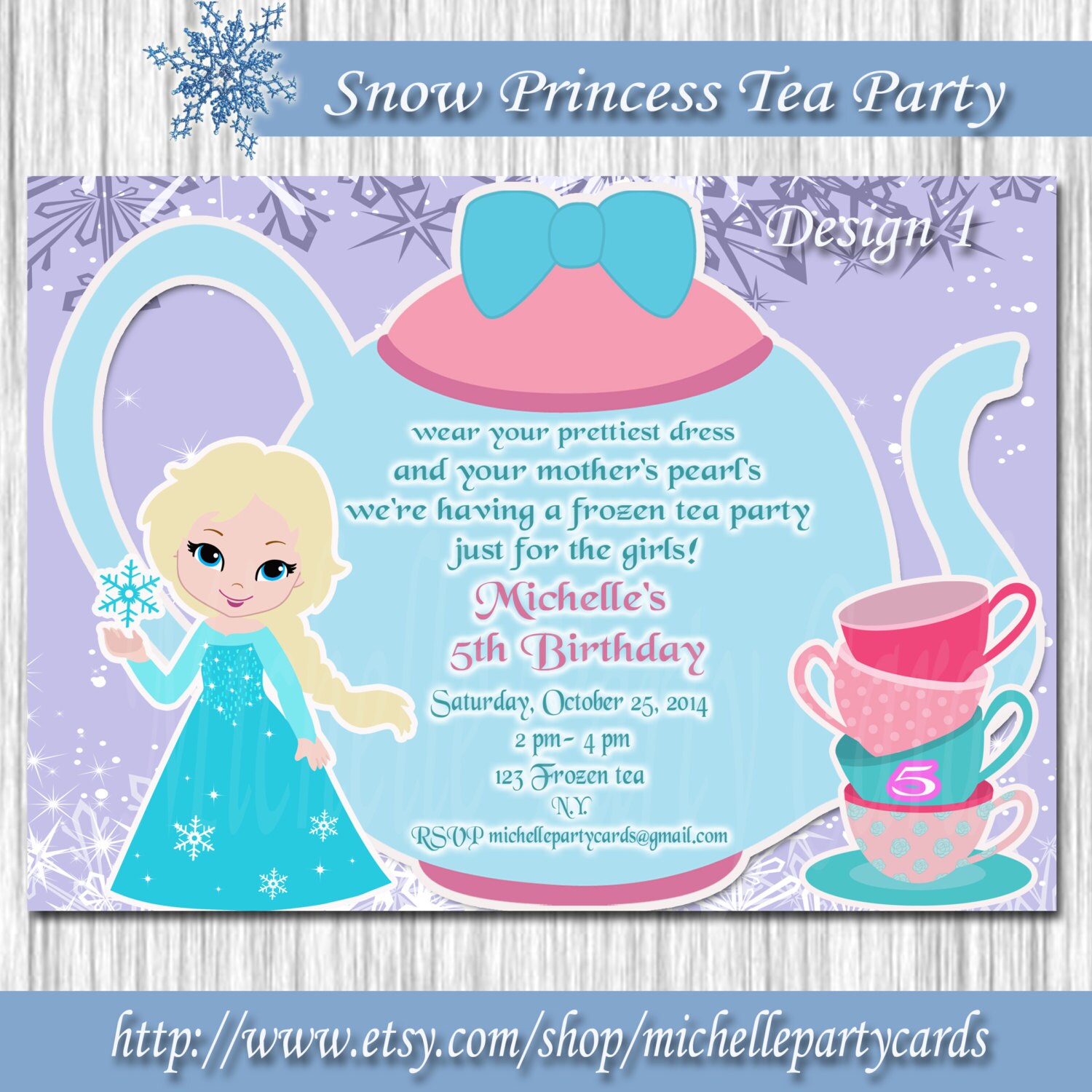 Snow Princess Tea Party-frozen Elsa Bruni Princess Tea - Etsy