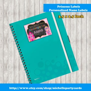 Princess Labels, Back to School Personalized Name -girl Back to School ...