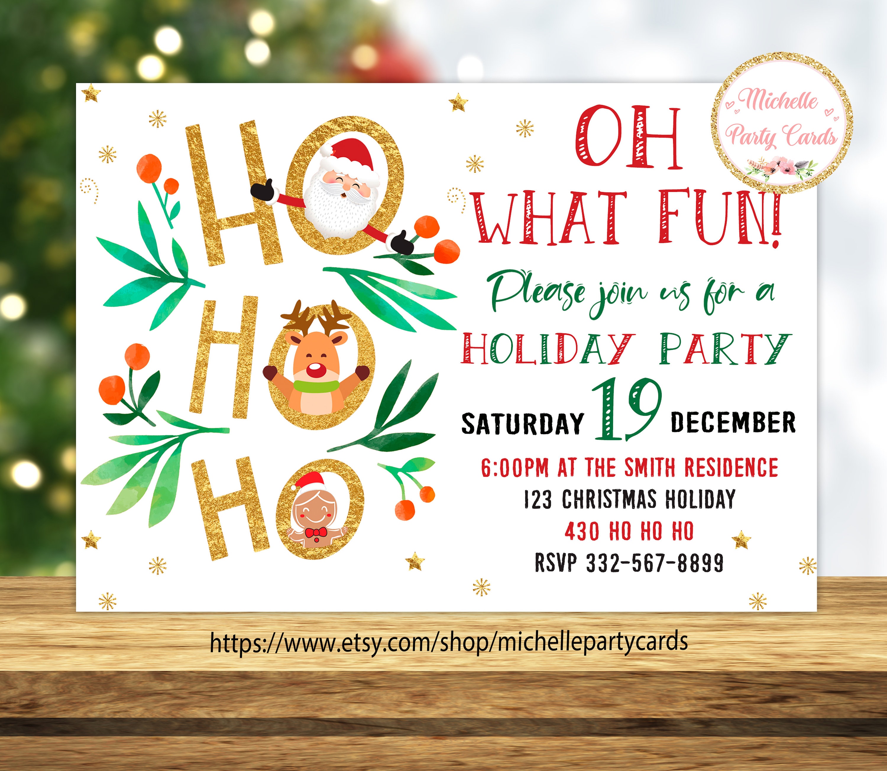 Oh What Fun Christmas Party Invitation Holiday Party - Etsy
