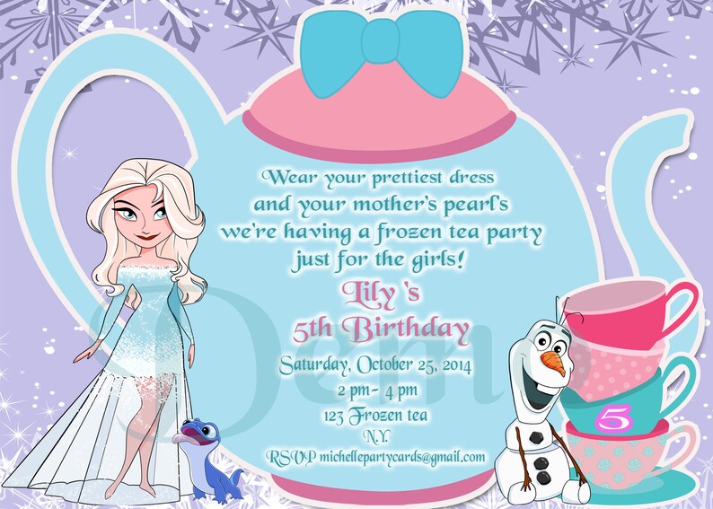 Snow Princess Tea Party-frozen Elsa Bruni Princess Tea - Etsy