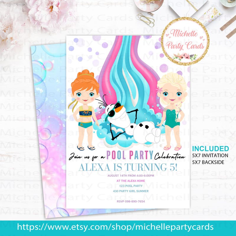 Frozen Pool Party - Etsy