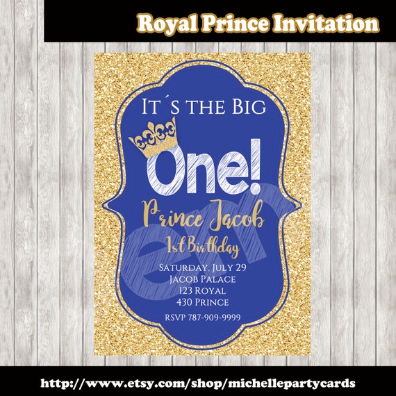 Royal Prince Invitation Prince Birthday Royal Prince | Etsy