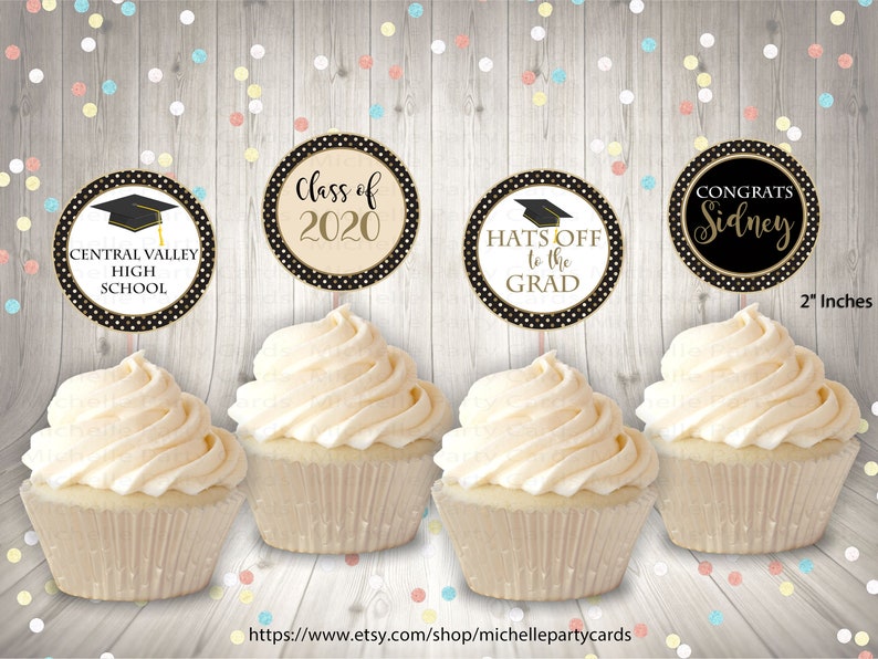 Graduation Decorations Printable Cupcake Toppers Graduation | Etsy