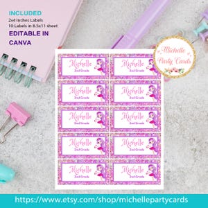 Editable Labels, Cute Unicorn Girls, Back to School, Unicorn Girls ...