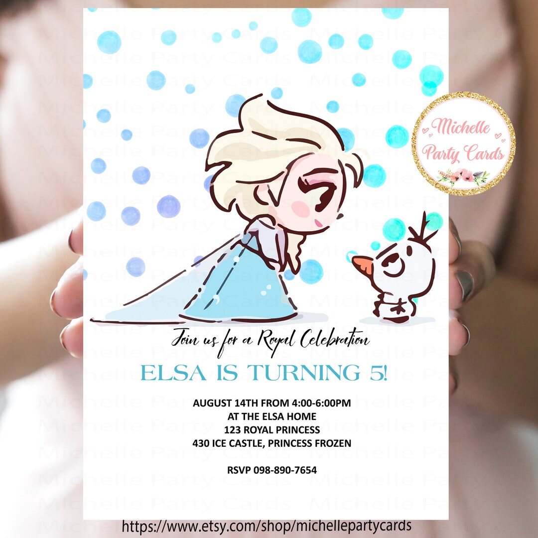 Frozen Elsa Invitation, Frozen Party, Princess Elsa, Princess Birthday ...