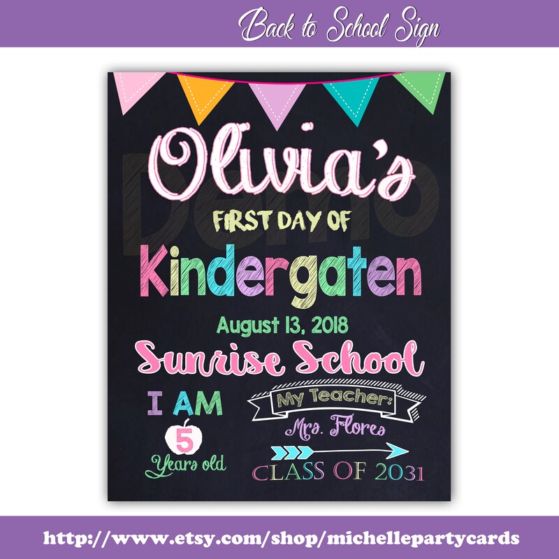 First Day Chalkboard - Etsy