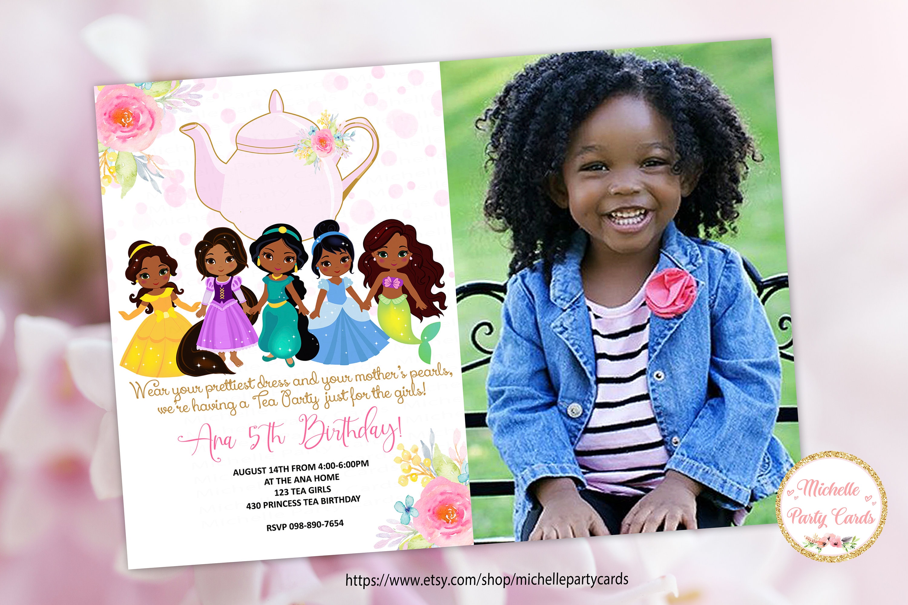 Princess Tea Partea Birthday Invitation - Etsy