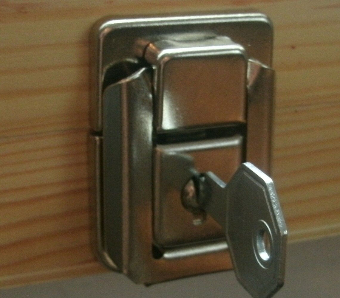 Key Lock Locking Natural Wood Glass Top Lid Utility Display | Etsy