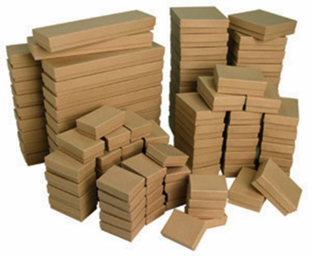 Kraft Brown Small Items Gift Boxes Packaging Boxes With Soft Cotton ...