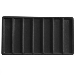 7 Slot Pocket Knife Tray Weathered Look Dark Oak Stained Wood Tray for ...