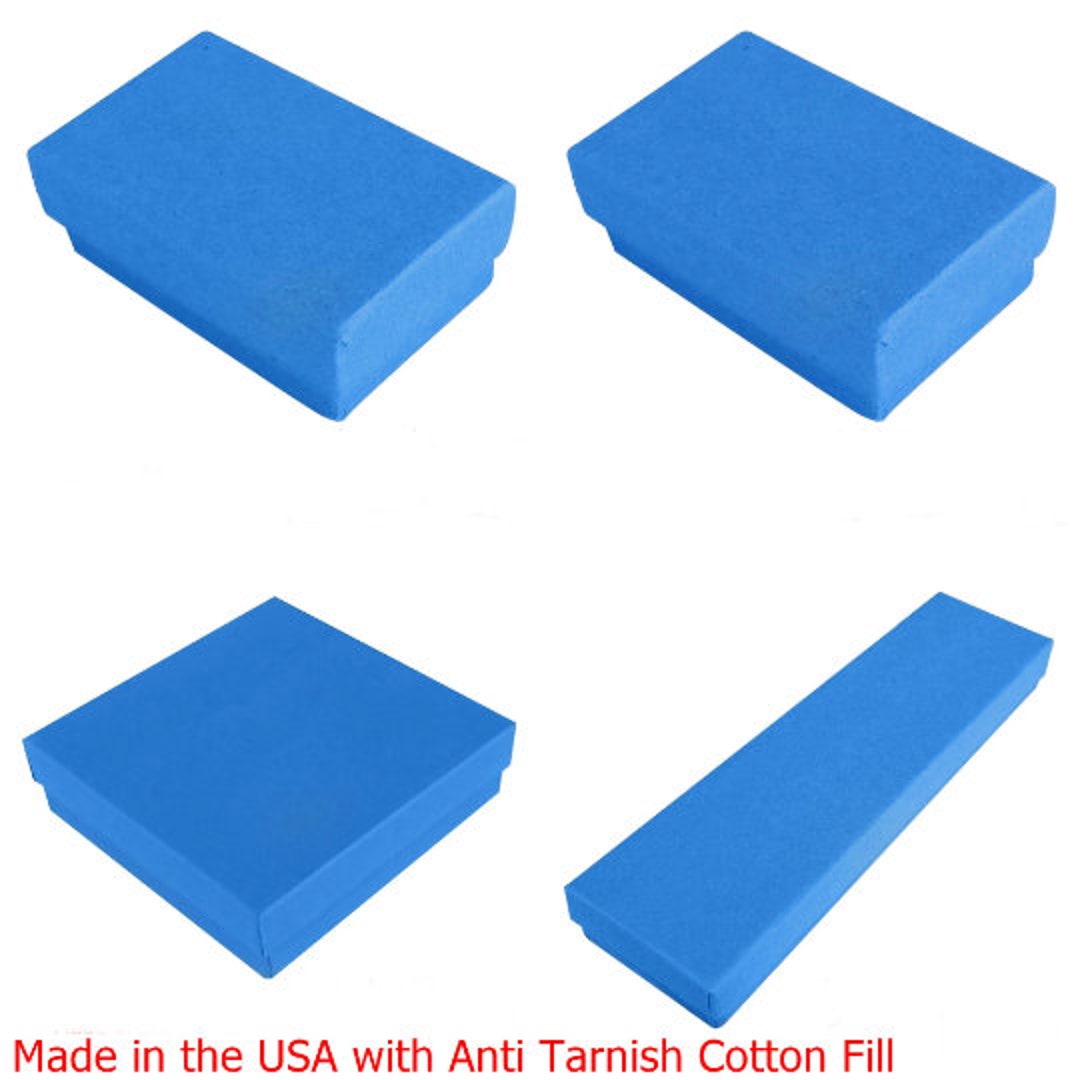 Cobalt Blue Kraft Cotton Filled Craft Sales Jewelry Packaging Display ...