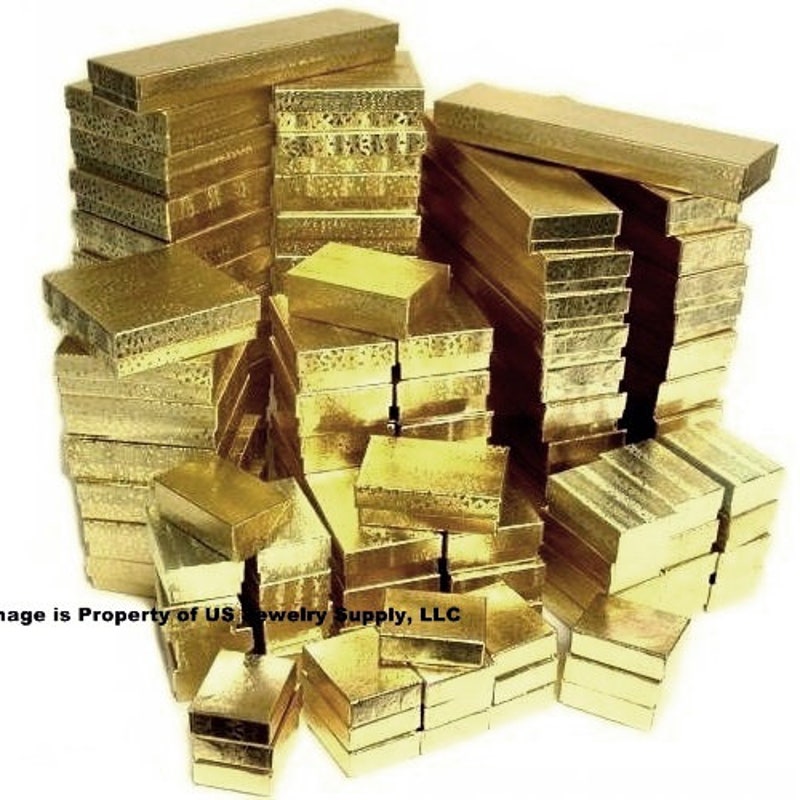 Gold Paper Jewelry Box - Etsy