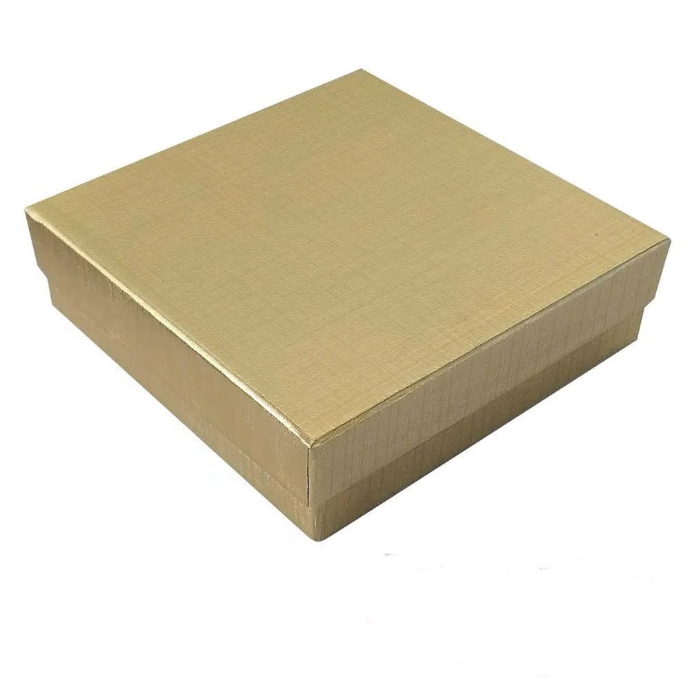 Gold Linen Texture Finish Small Items Gift Boxes Packaging Boxes With ...