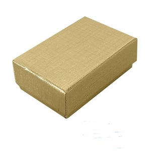 Gold Linen Texture Finish Small Items Gift Boxes Packaging Boxes With ...