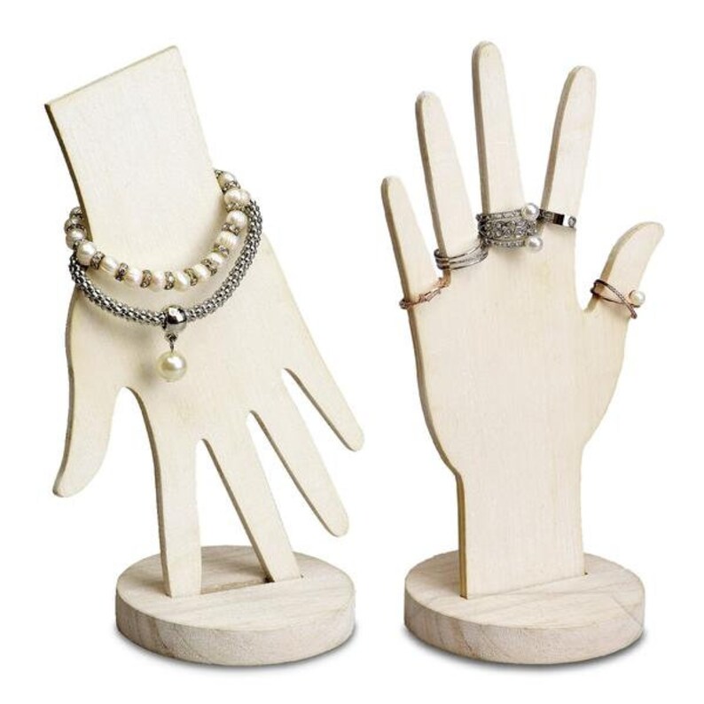 1 Free Standing or Wall Mounting White Wooden Hand Ring and | Etsy