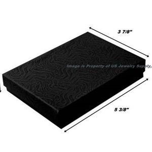 Swirl Black Pattern Cotton Filled Craft Sales Jewelry Packaging Display ...