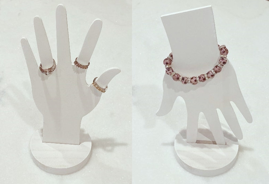 1 Free Standing or Wall Mounting White Wooden Hand Ring and - Etsy