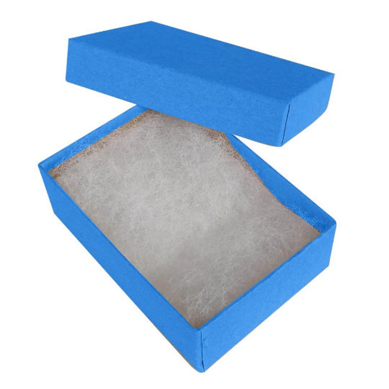 Cobalt Blue Kraft Cotton Filled Craft Sales Jewelry Packaging Display ...