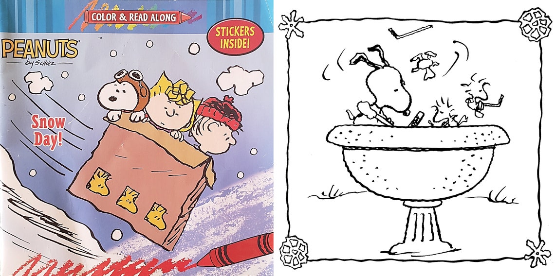 Snoopy Coloring Book, Peanuts Printable Coloring Book, Charlie Brown ...