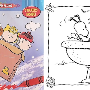 Snoopy Coloring Book, Peanuts Printable Coloring Book, Charlie Brown ...