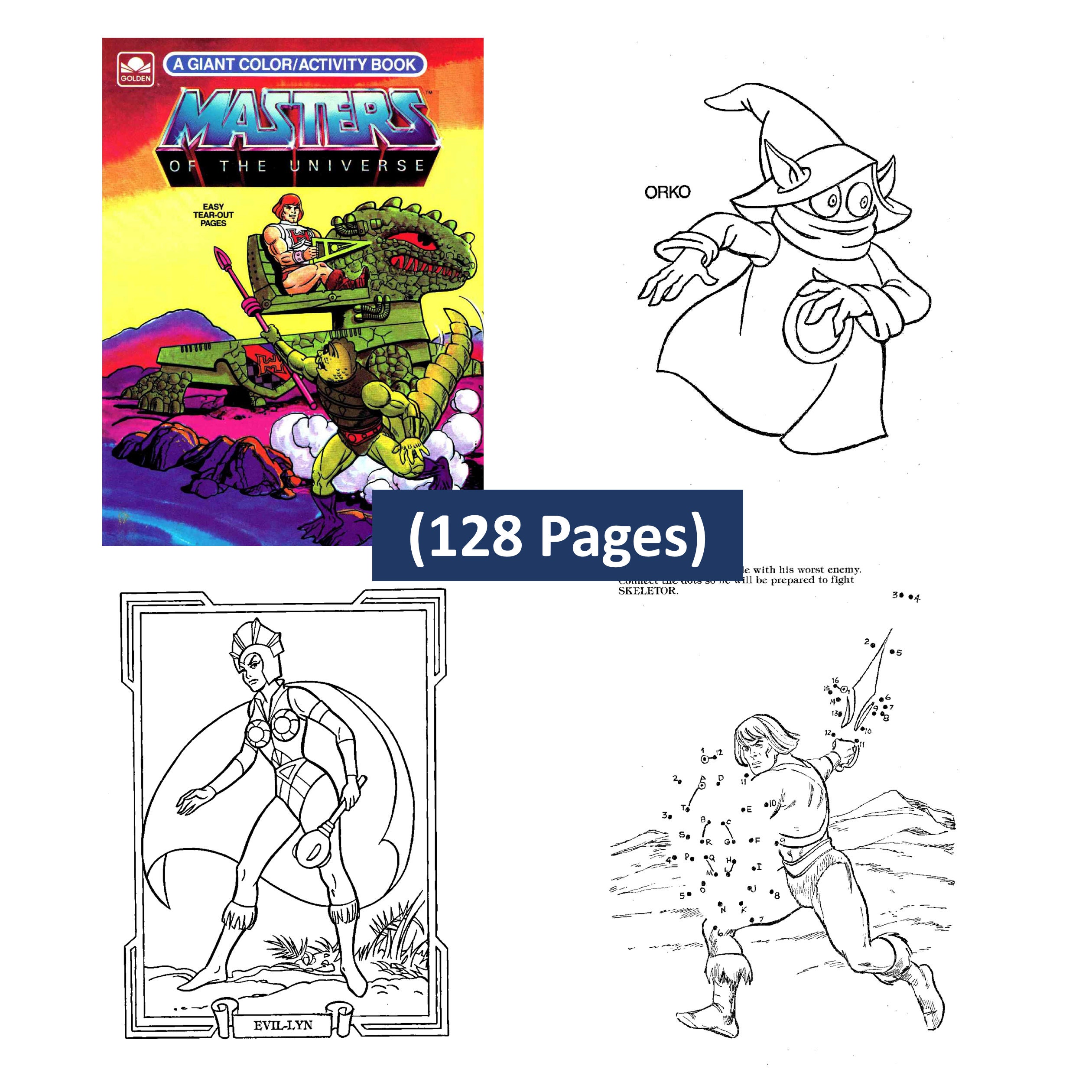 MOTU He-man 3 Vintage Coloring Books, MOTU Printable Coloring Book ...