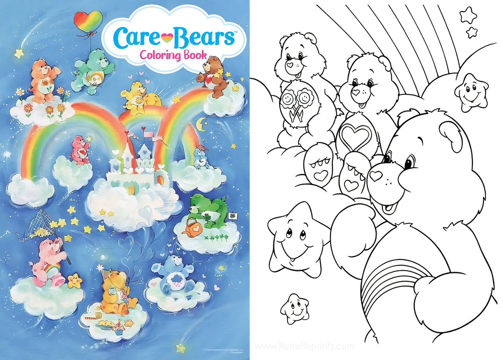 OFFER!! 4 Care Bears Coloring Books and Paper Dolls Instant Download ...