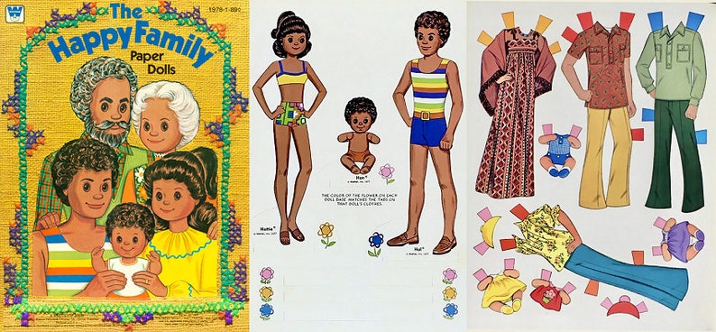 OFFER 5 the Sunshine Family Vintage Coloring and Paper Dolls, Printable ...