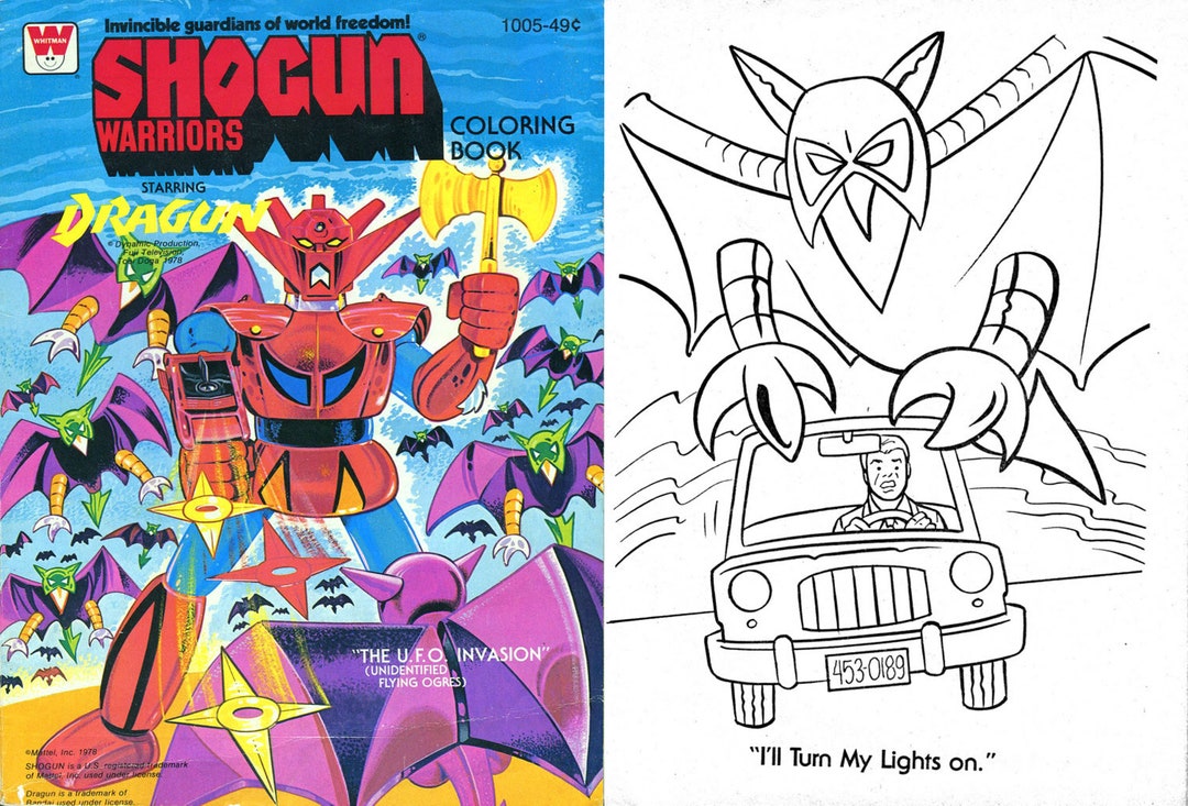 Shogun Warriors Dragun Vintage Coloring Book, Space Robots Printable ...