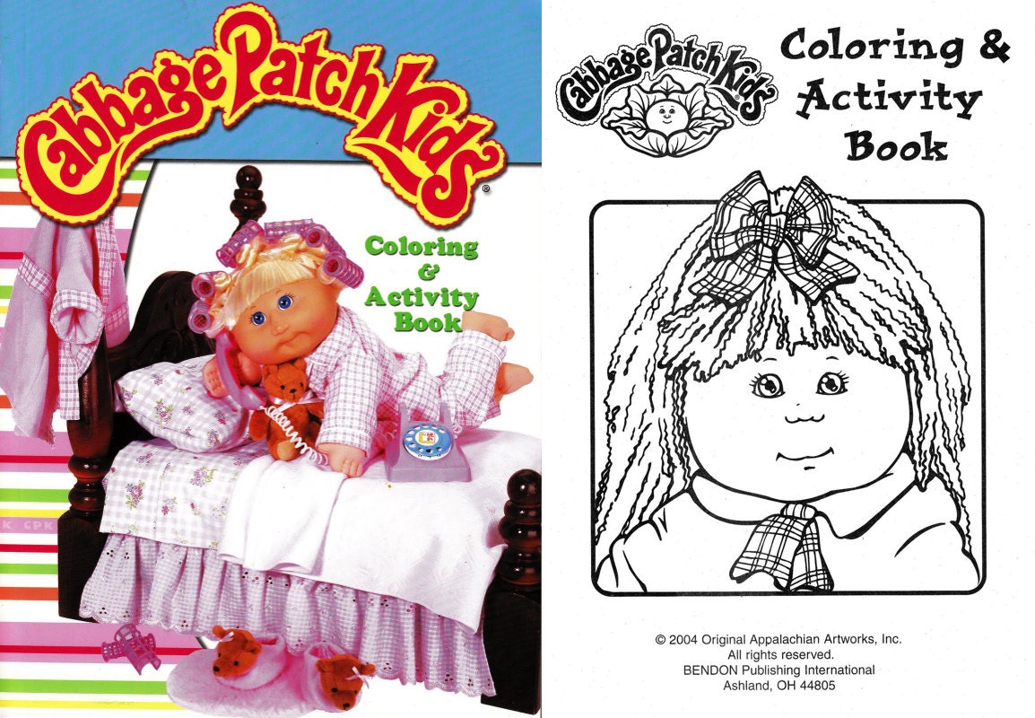 OFFER 3 Cabbage Patch Kids Coloring Activity Books Instant - Etsy