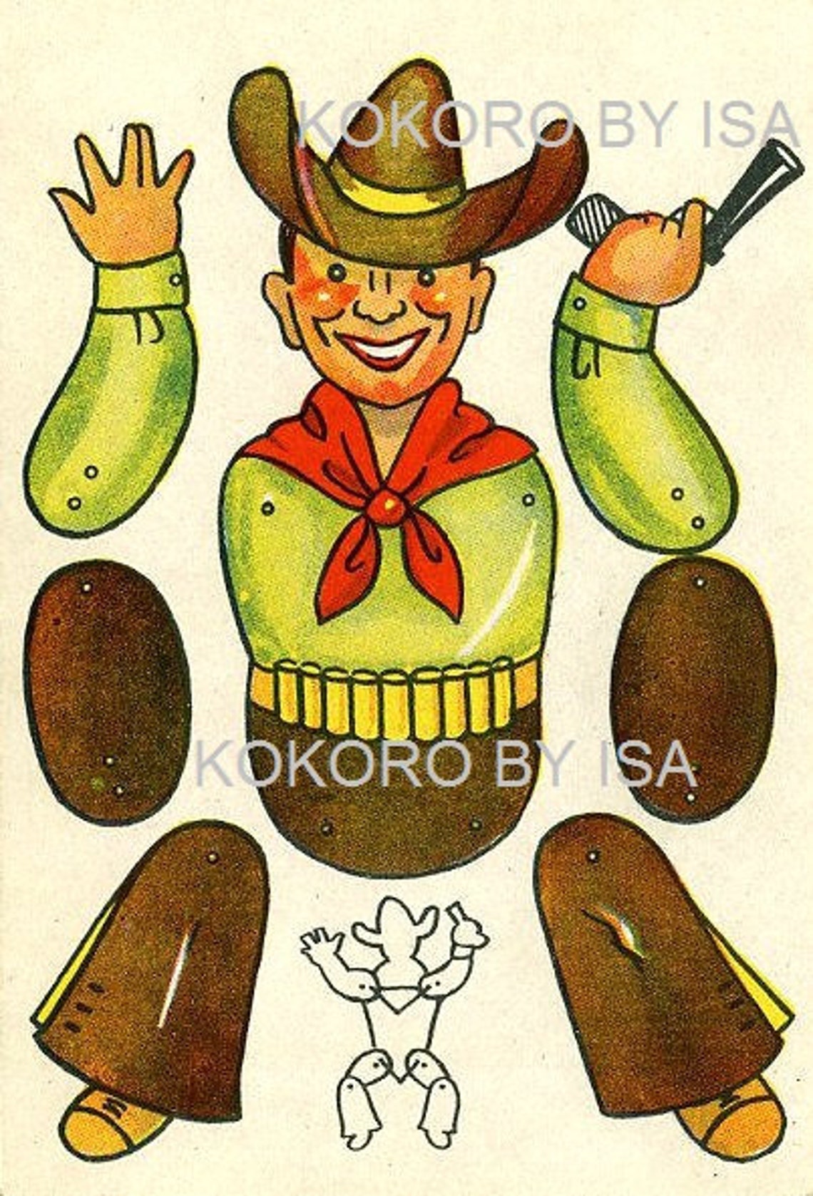 14 Paper Puppets, Paper Dolls, Vintage Paper Dolls, Ebook Pattern ...