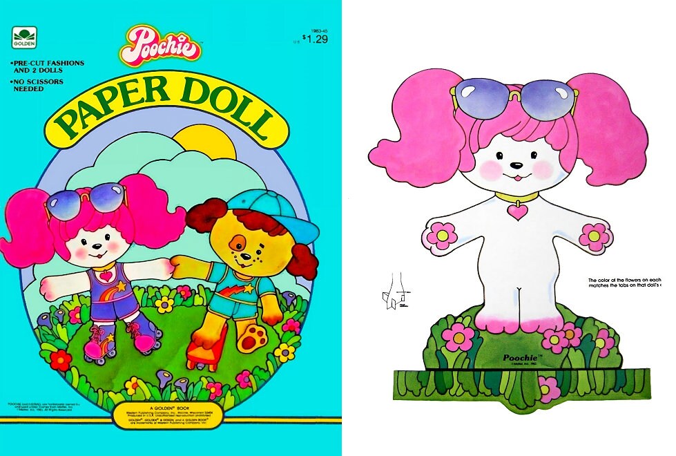 OFFER 2 Poochie Coloring Book and Paper Dolls Instant - Etsy Australia