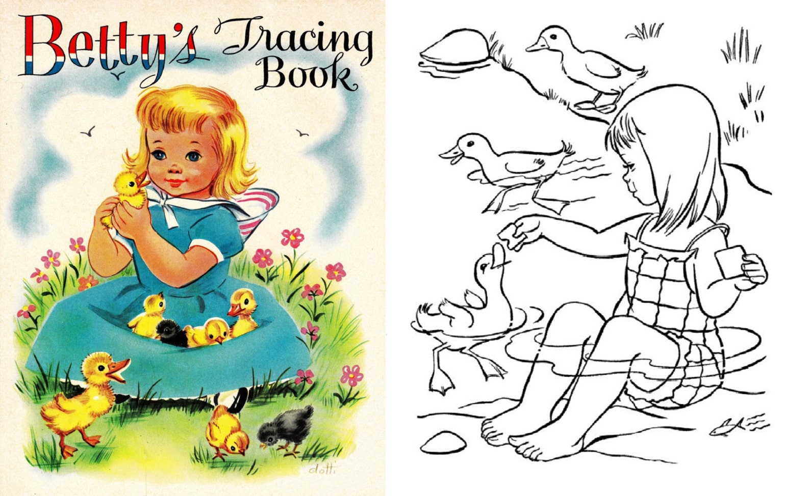 OFFER 5 Coloring Books, Vintage Coloring Book, Printable Coloring Book ...