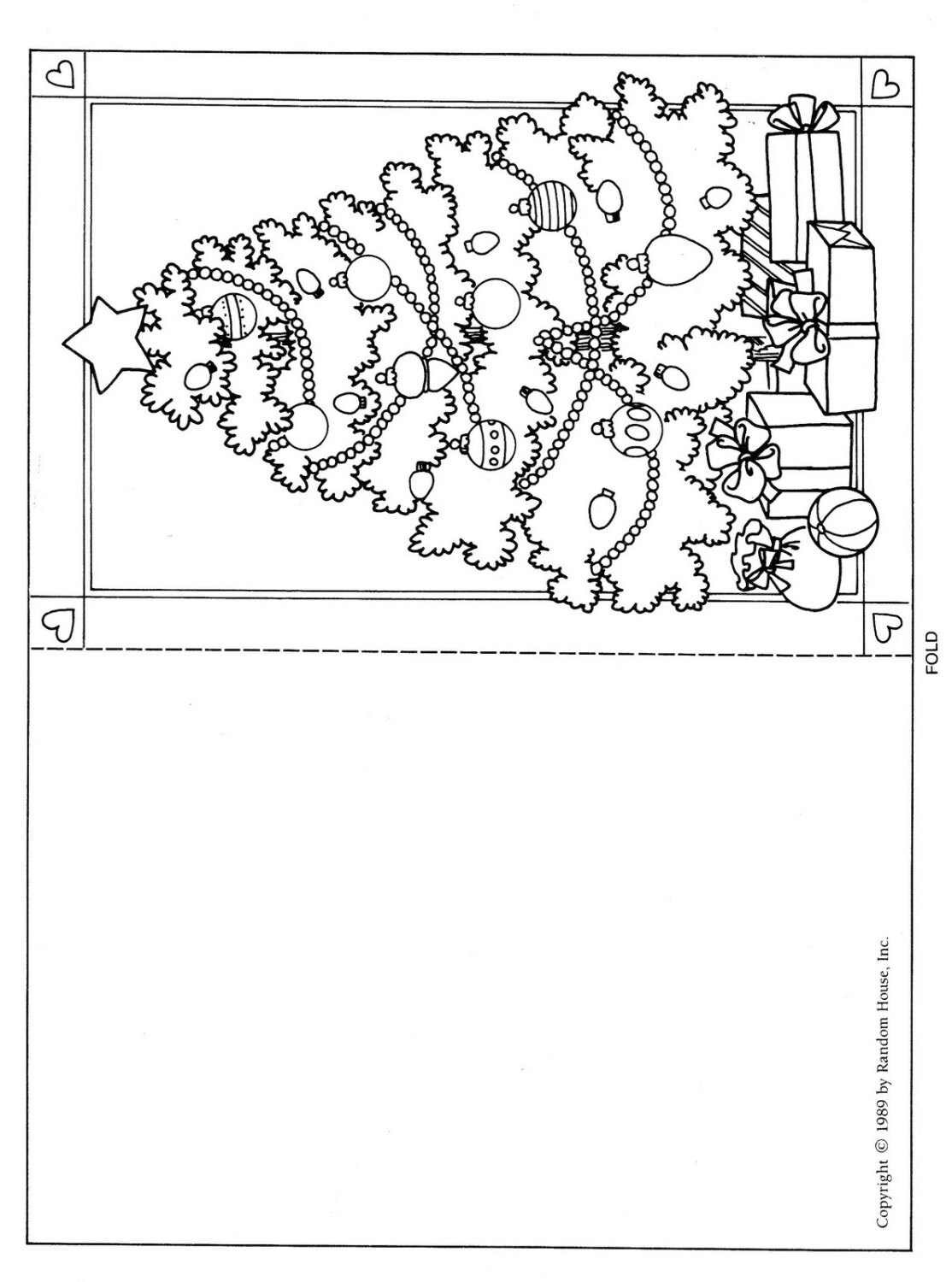 Christmas Cards to Make and Color 1989, Vintage Coloring Book ...