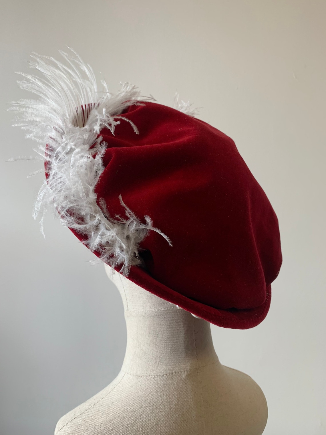 Red Velvet Tudor Hat - Etsy