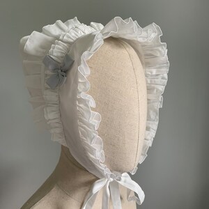 Regency Georgian Victorian Cotton Frilly Cap Bonnet - Etsy