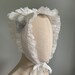 Regency Georgian Victorian Cotton Frilly Cap Bonnet - Etsy
