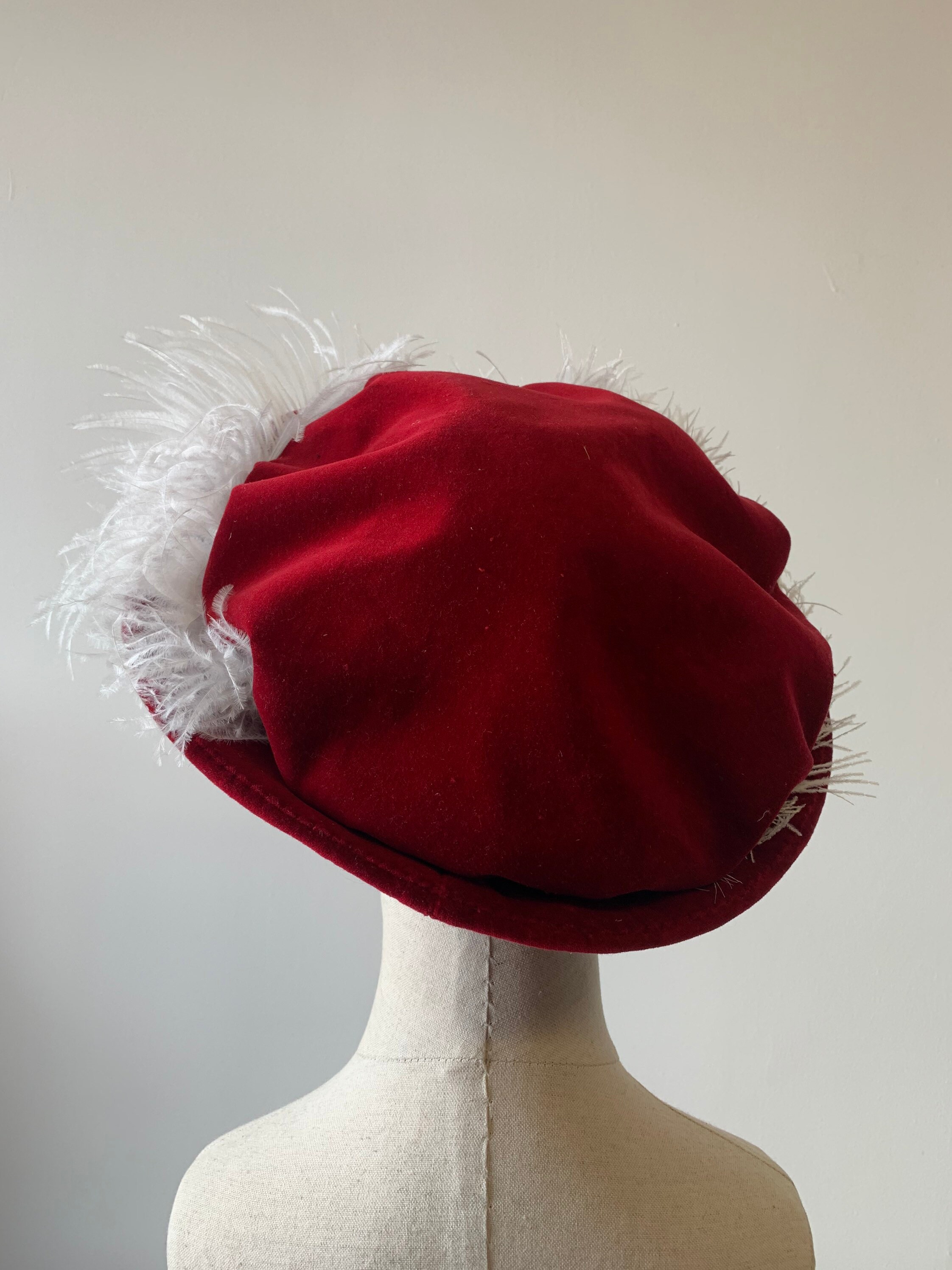 Red Velvet Tudor Hat - Etsy
