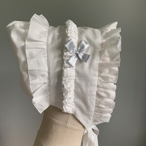 Regency Georgian Victorian Cotton Frilly Cap Bonnet - Etsy
