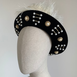 Henry VIII Henrician Bonnet Tudor Hat Cap Velvet Feathers - Etsy