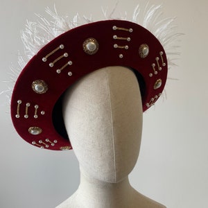 Red Velvet Tudor Hat - Etsy