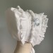Regency Georgian Victorian Cotton Frilly Cap Bonnet - Etsy