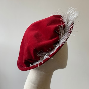 Red Velvet Tudor Hat - Etsy
